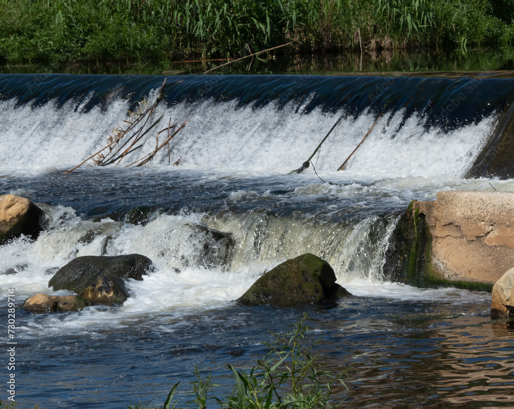 Photography of beauty of nature with a wild river rushing through ...