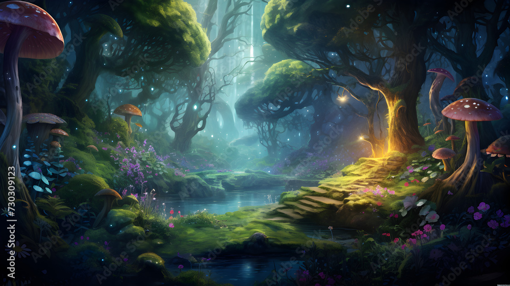 mermaid in the sea,, Mystical Forest Wallpaper Enchanted Woods and ...