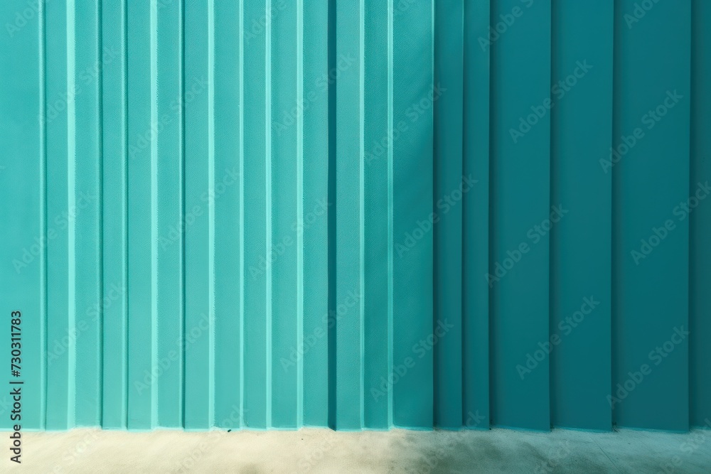 Cyan wall with shadows on it, top view, flat lay background texture ...