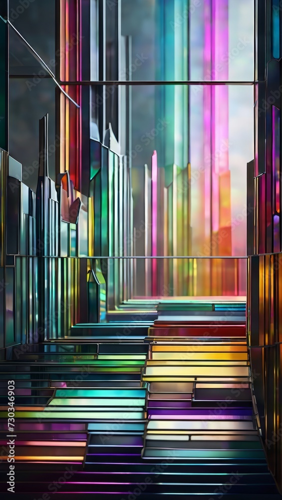 This image captures the vibrant colors and complex patterns of a close ...