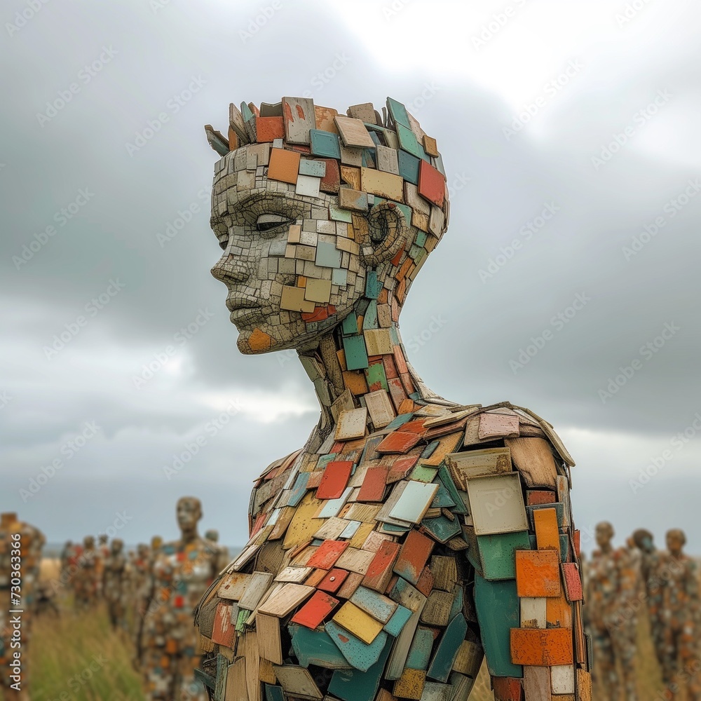 AI generated illustration of an artwork of wasting human body Stock ...