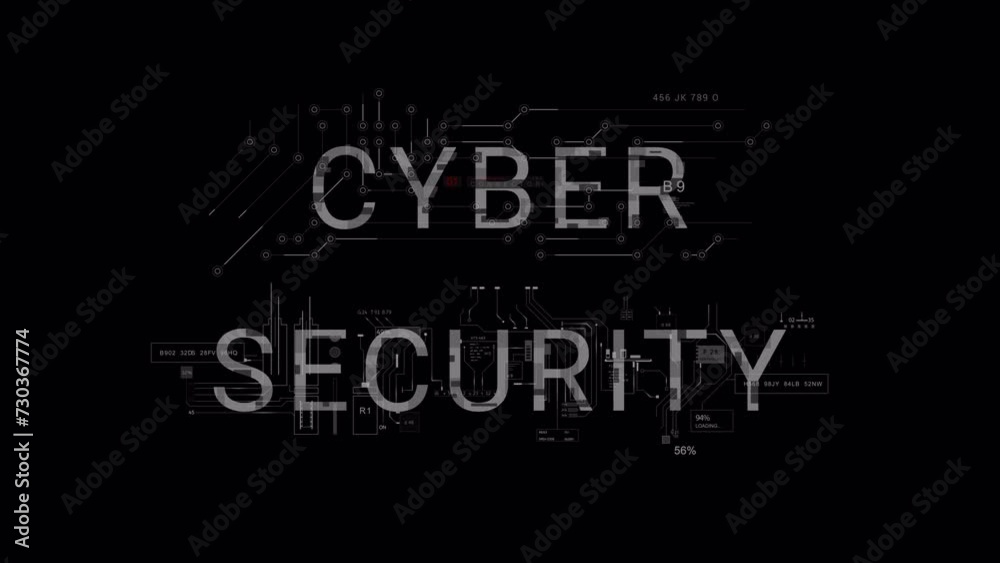 Vidéo Stock Cyber security HUD PNG Alpha Data Information internet ...