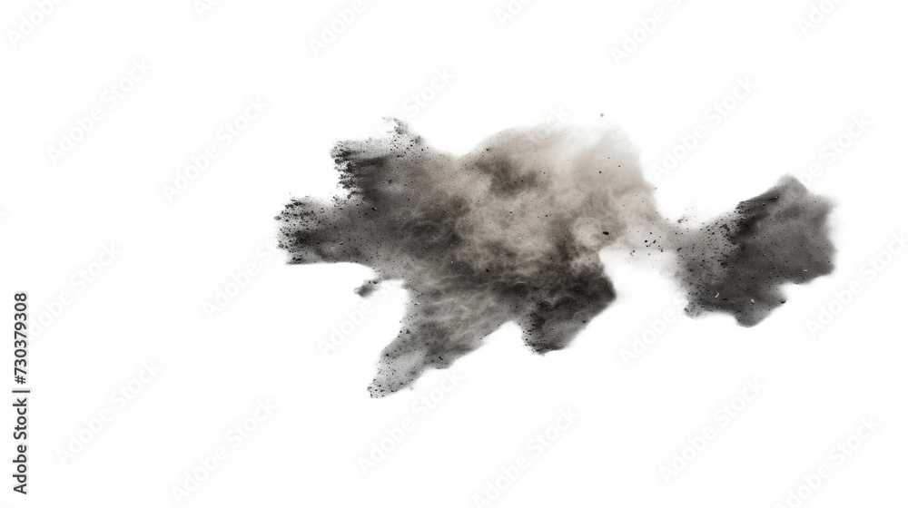 flying debris with dust isolated transparent background. PNG format ...