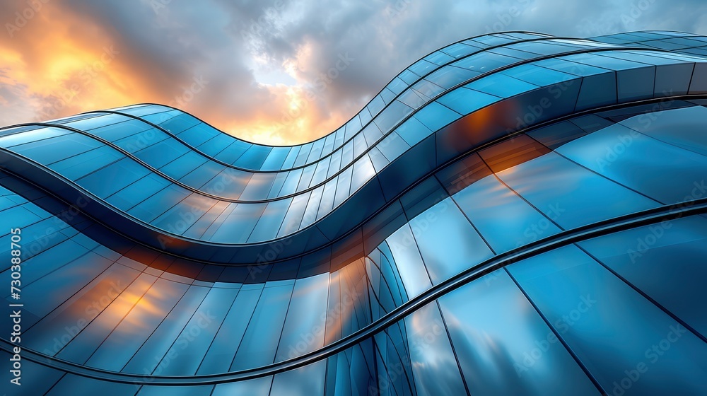 Glass Wall Curve Architecture Details Mode, Background HD ...