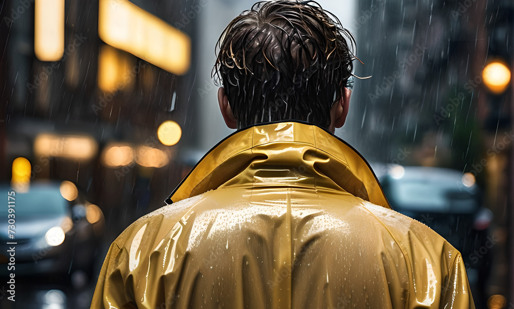 Portrait man rain, Rain rain, raindrop face, wet man, Happy man ...