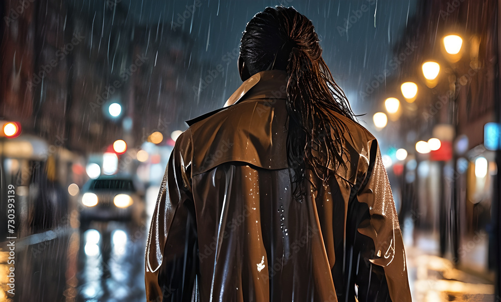 Foto de Portrait girl rain, Rain rain, raindrop face, wet girl, Happy ...