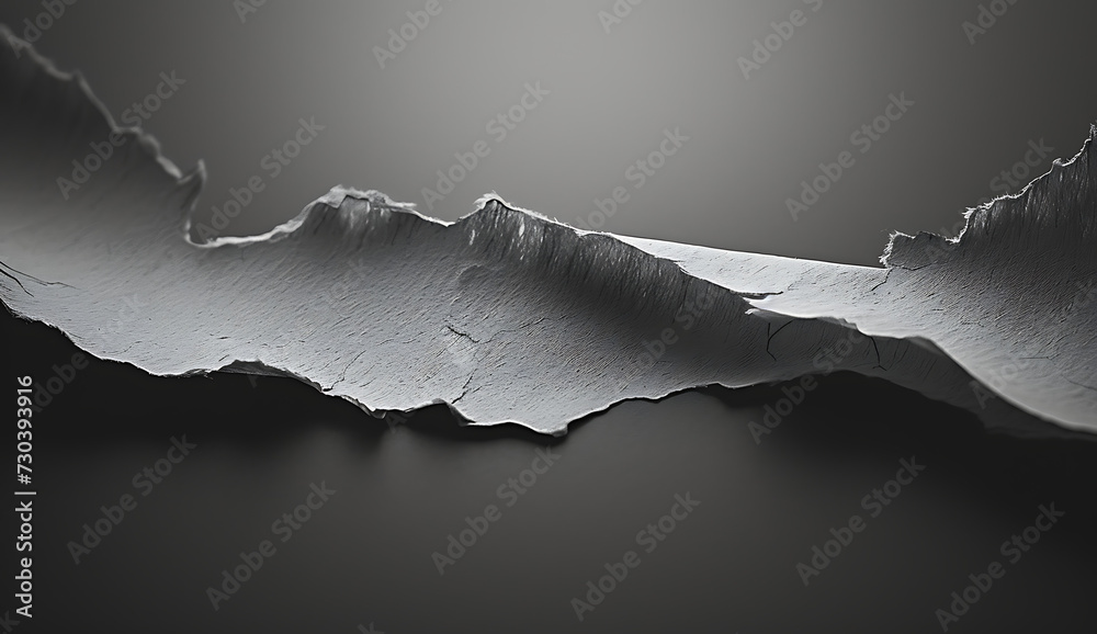 this black and white photo shows a piece of paper tor Stock ...
