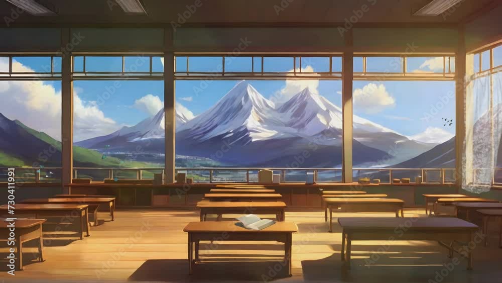 Vidéo Stock empty classroom atmosphere, empty art class table with ...