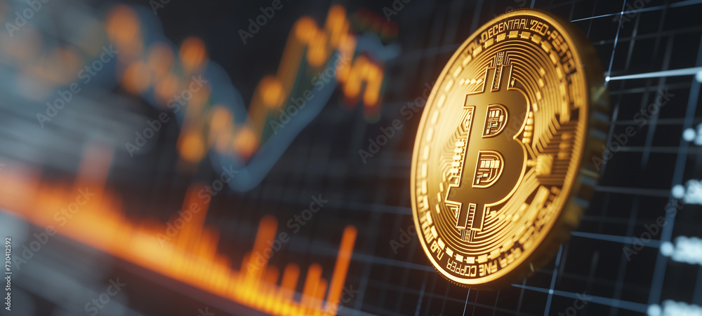 The upward trajectory of Bitcoin is vividly depicted by the ascending ...