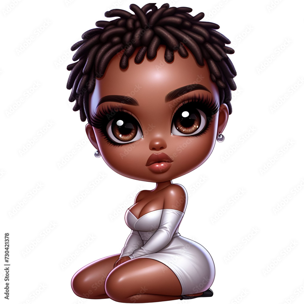 Luxary Chibi Black Wooman clipart, Office girl clipart, Black Woman ... Luxary Chibi Black Wooman clipart, Office girl clipart, Black Woman ...