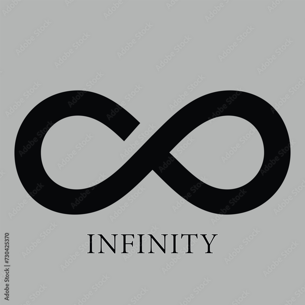 Infinity Logo designs template. Black infinity symbol icon. Simple flat ...
