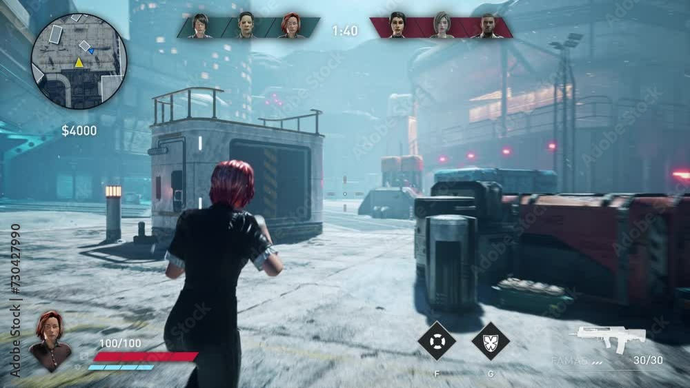 Launching the mission in the newest multiplayer pc shooter game ...