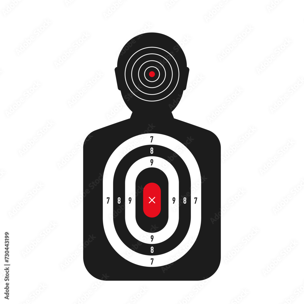 Human targets in Black for Shooting Practice. Firearm and archery ...