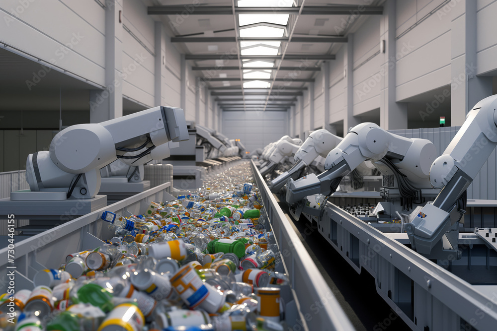 Automated waste disposal with robots and modern technologies Sorting of ...