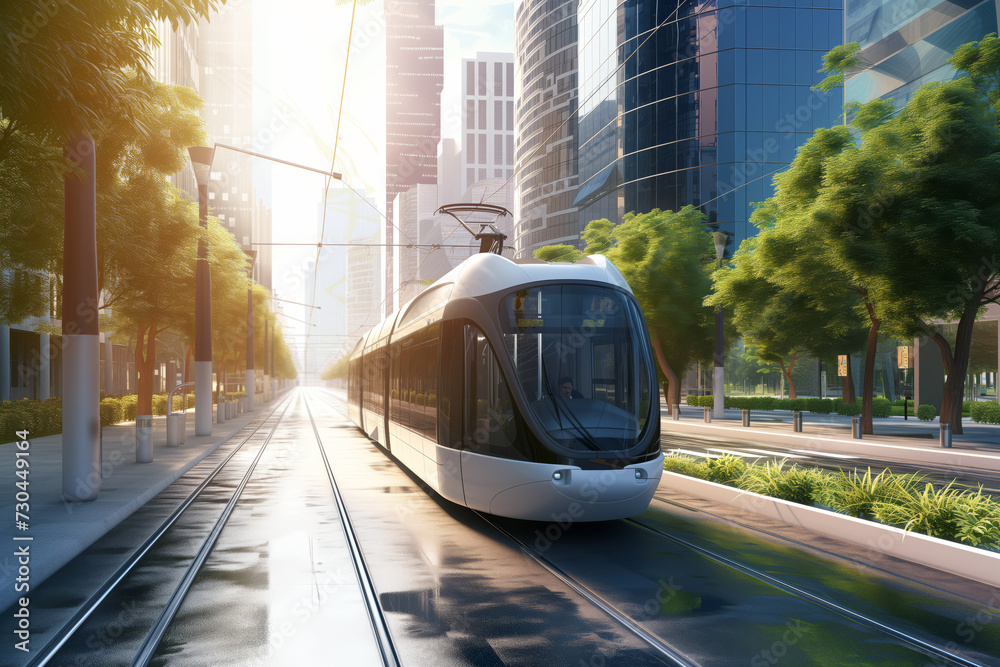 High-speed transport of the future, high-speed trains in the city of ...