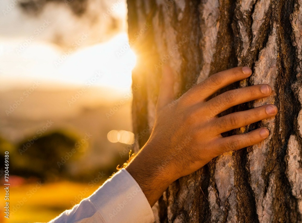 Conservationist hugging tree. Tree Hugger. Ecology, Environmental Care ...