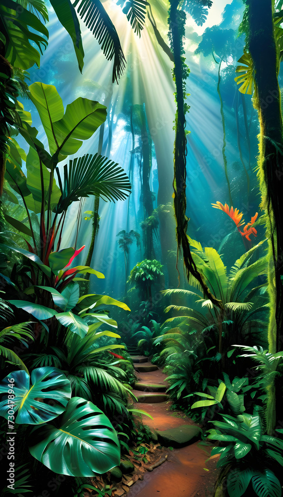 Tropical Rainforest. Jungle. Greenery. Lush. Biodiverse. Nature ...