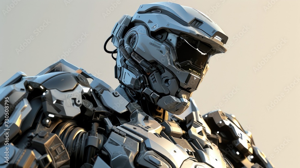 Cartoon digital avatar of Tech Trooper A heavily armored and versatile ...