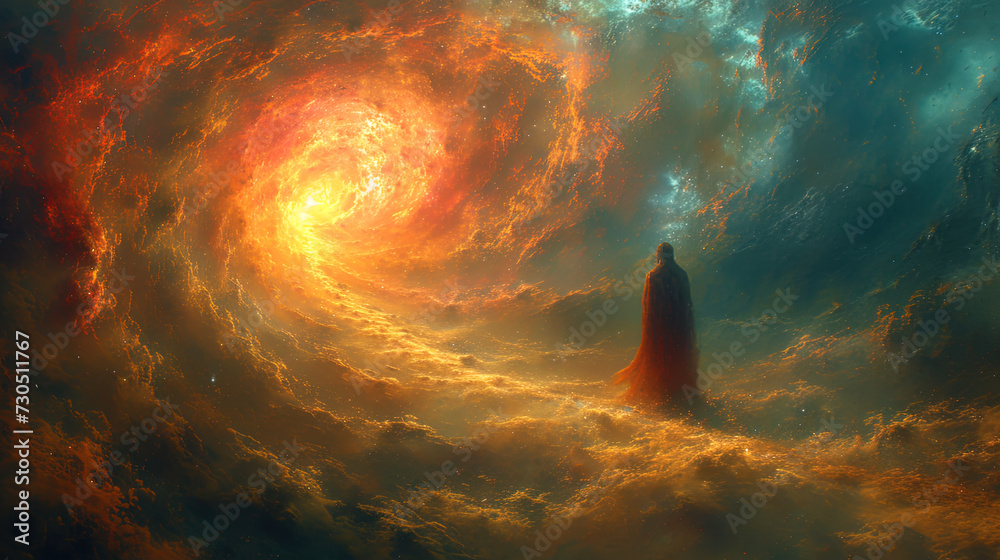 Spiritual ideas come across a whirlwind of light and the color of the ...