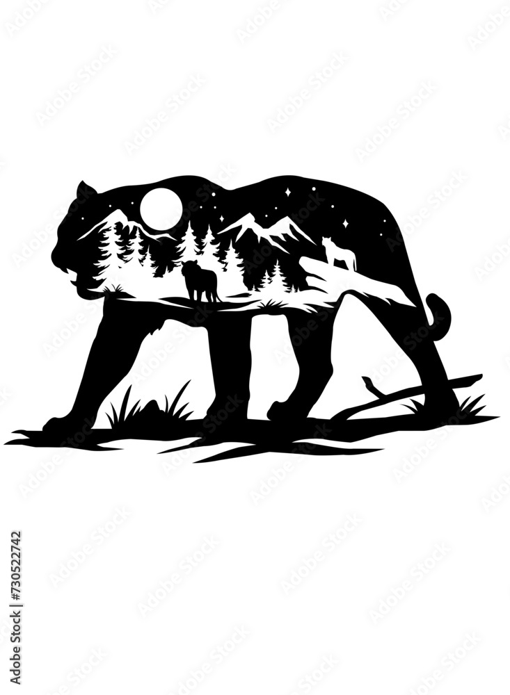 Wilderness Tiger Outdoor Illustration, Zoo Crew Keeper Gift Idea ...