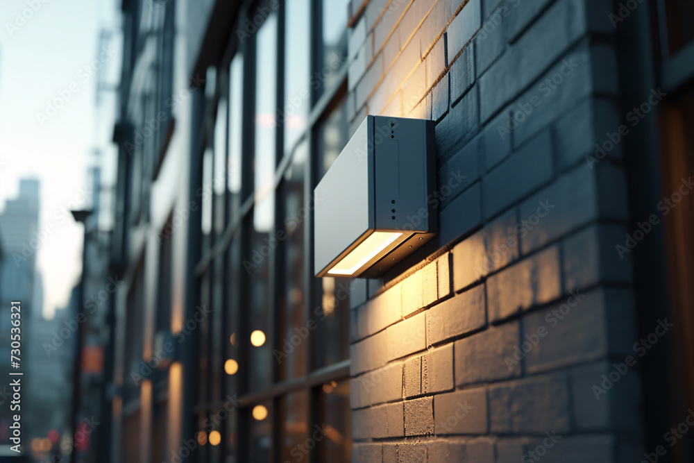 Commercial Building Fascia Logo And Signage Mockup The Exterior Wall Of ...