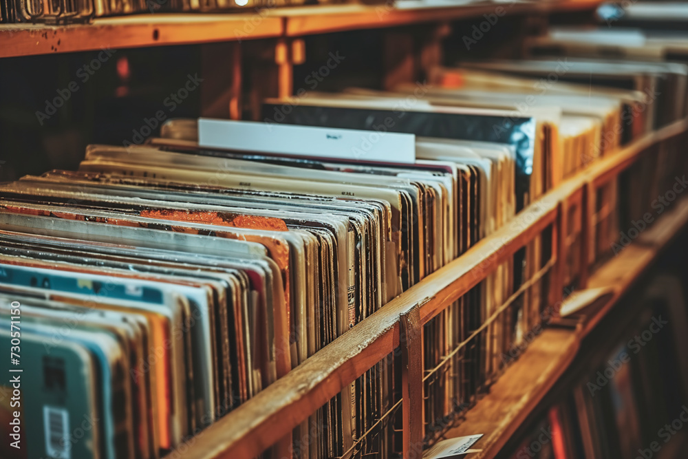 Vintage vibes in a vinyl record store, where music lovers explore ...
