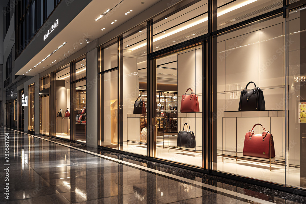 Commercial Building Fascia Logo And Signage Mockup The Exterior Wall Of ...