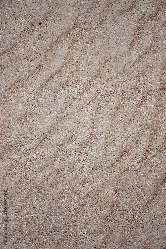 Waves on the surface of the sand, top view. The wavy surface of coastal ...