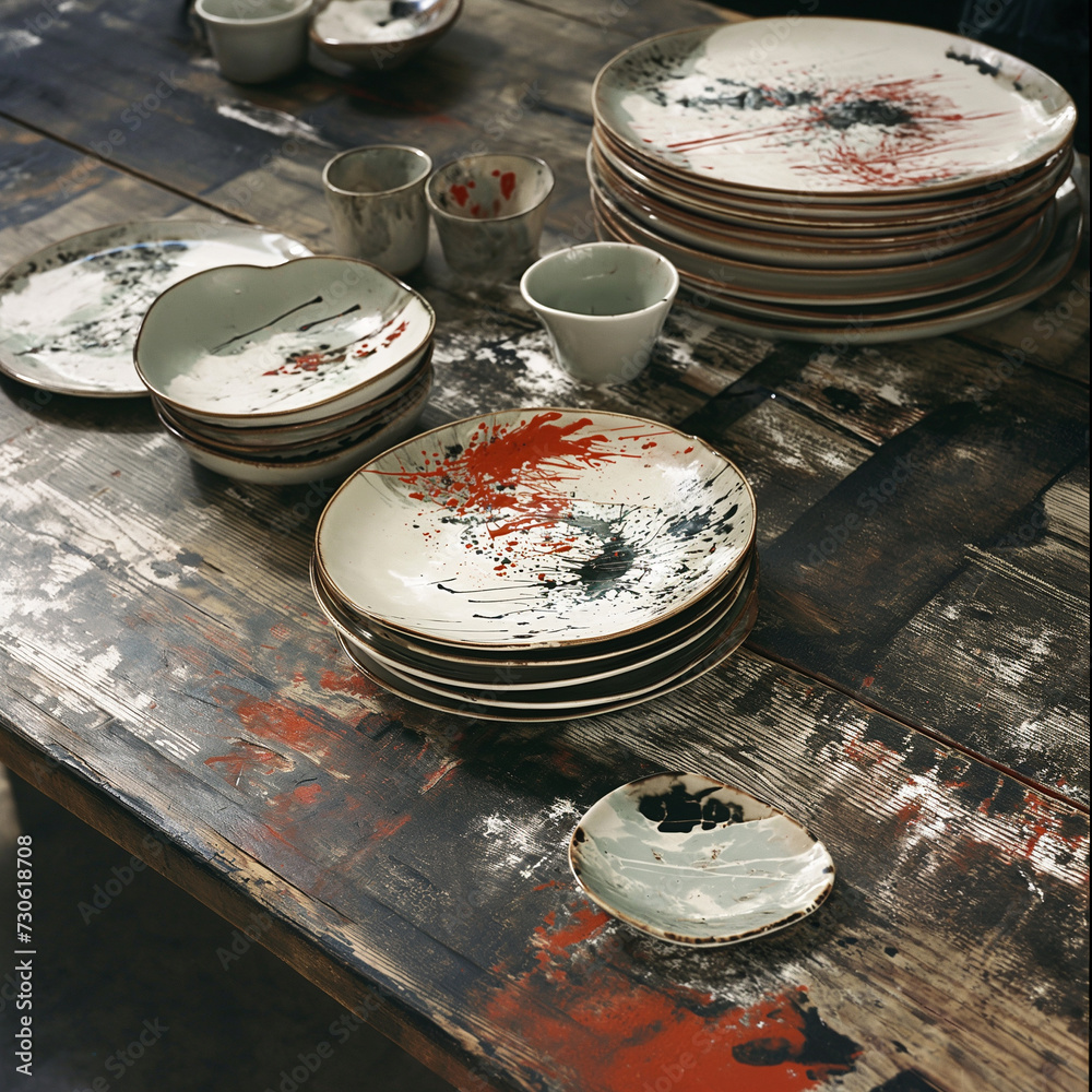 "High-resolution table setting, explosive pigmentation, raw and sharp ...
