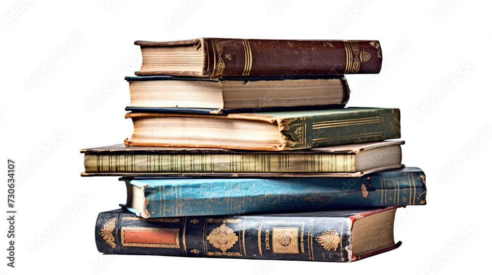 Books isolated on transparent background, Generative ai. Stock Photo ...
