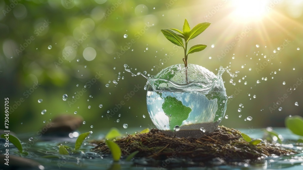 World water day. Relationship between water, ecosystems and human well ...