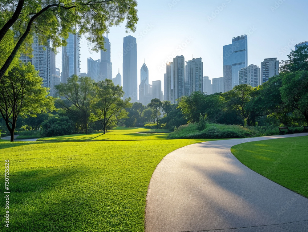 Imagine a scenic jogging path in the heart of the city, where the ...