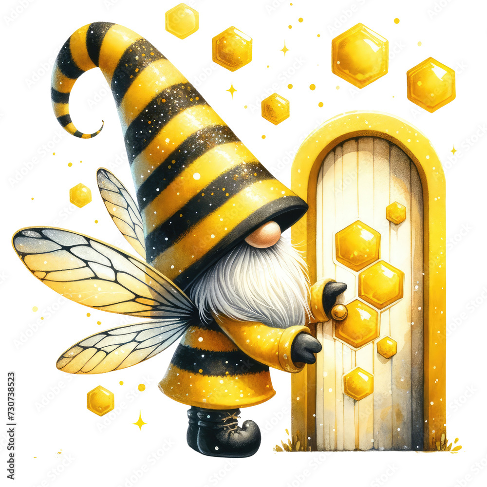 Cute Bee Gnome Clipart for Whimsical Designs and Crafts Adorable ...