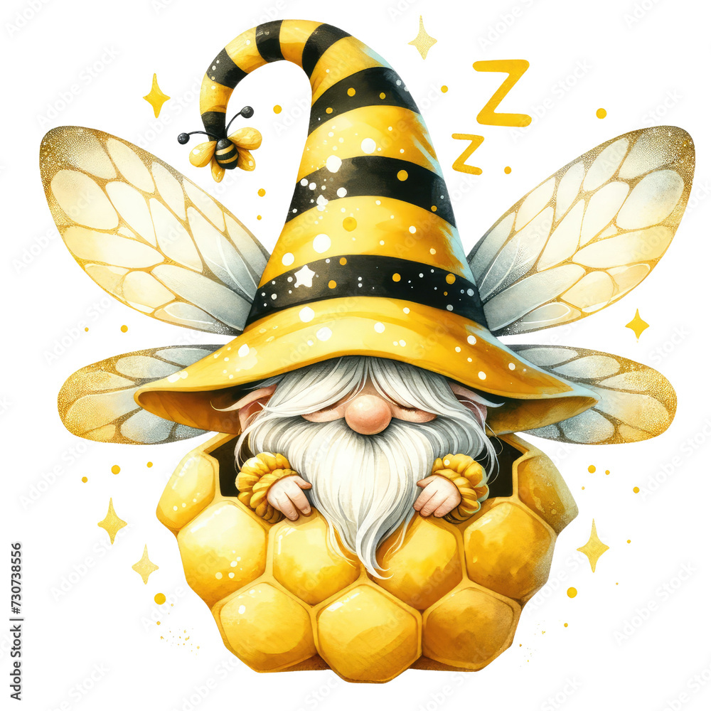 Cute Bee Gnome Clipart for Whimsical Designs and Crafts Adorable ...