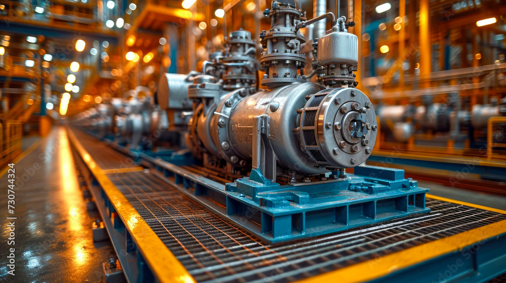 An industrial engine centrifugal electric pump with asynchronous ...