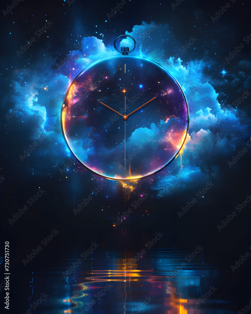 Universal time clock Stock Illustration | Adobe Stock