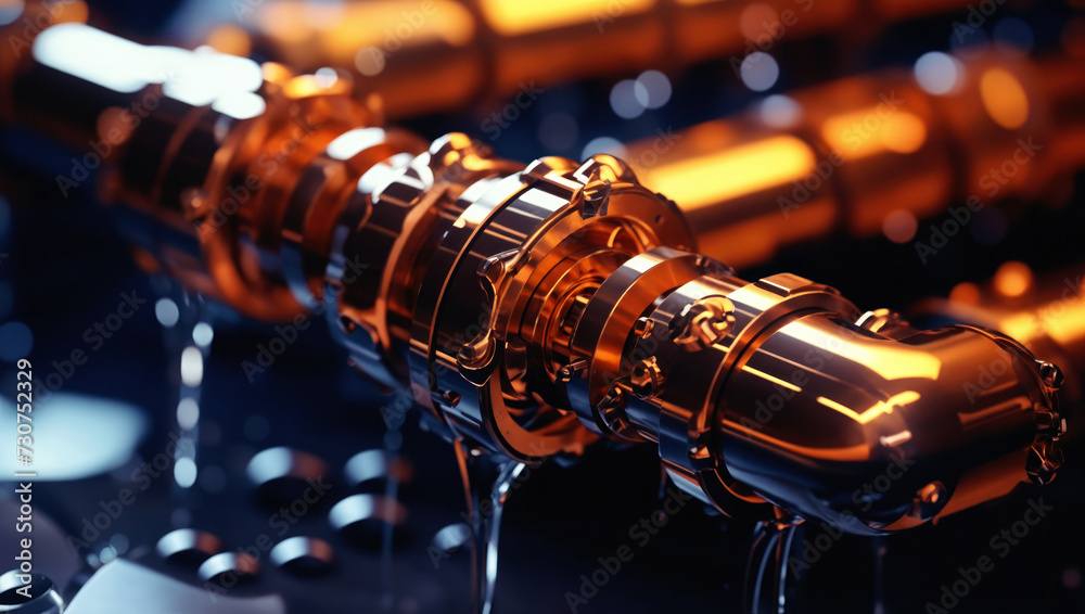 Leaky plumbing metal pipe. Addressing water damage and maintenance ...