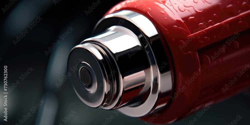 A detailed view of a red fire hydrant. Can be used to depict safety ...