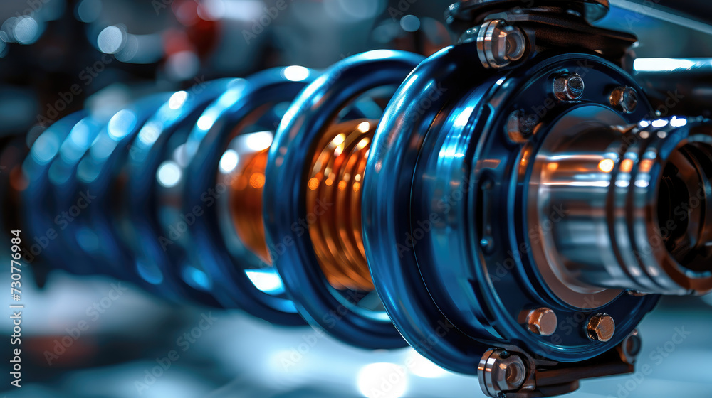 Shock absorber strut with coil spring, suspension system of modern car ...