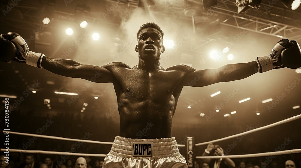 Victory Lap: Photograph a boxer celebrating their victory by taking a ...