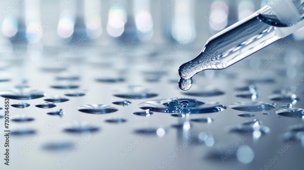 Precision Droplet Dispensing from Pipette in Laboratory Setting Stock ...