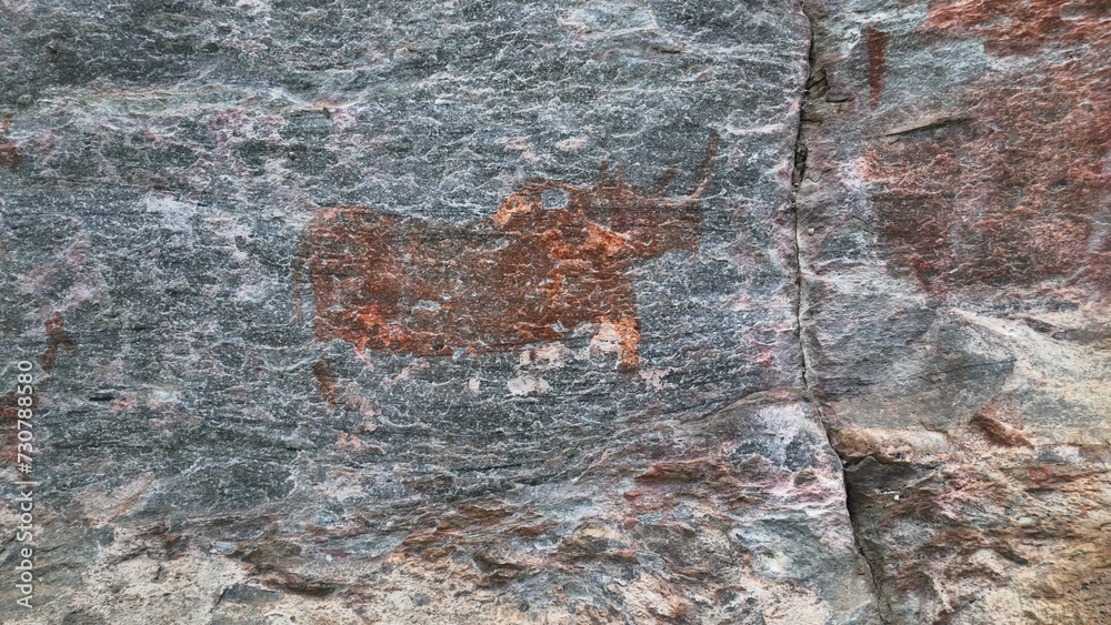 Tsodilo hills Basarwa rock paintings in north west Botswana, Africa ...