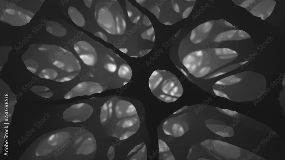 Realistic 3D animation showcases the micro world of spongy bone tissue ...