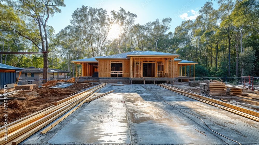 timber roof battens in timber frames and trusses home during ...