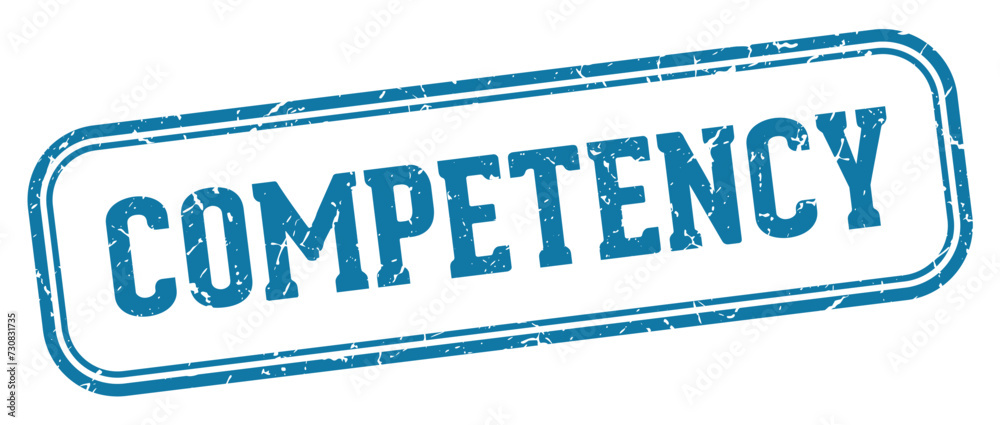 competency stamp. competency rectangular stamp on white background ...