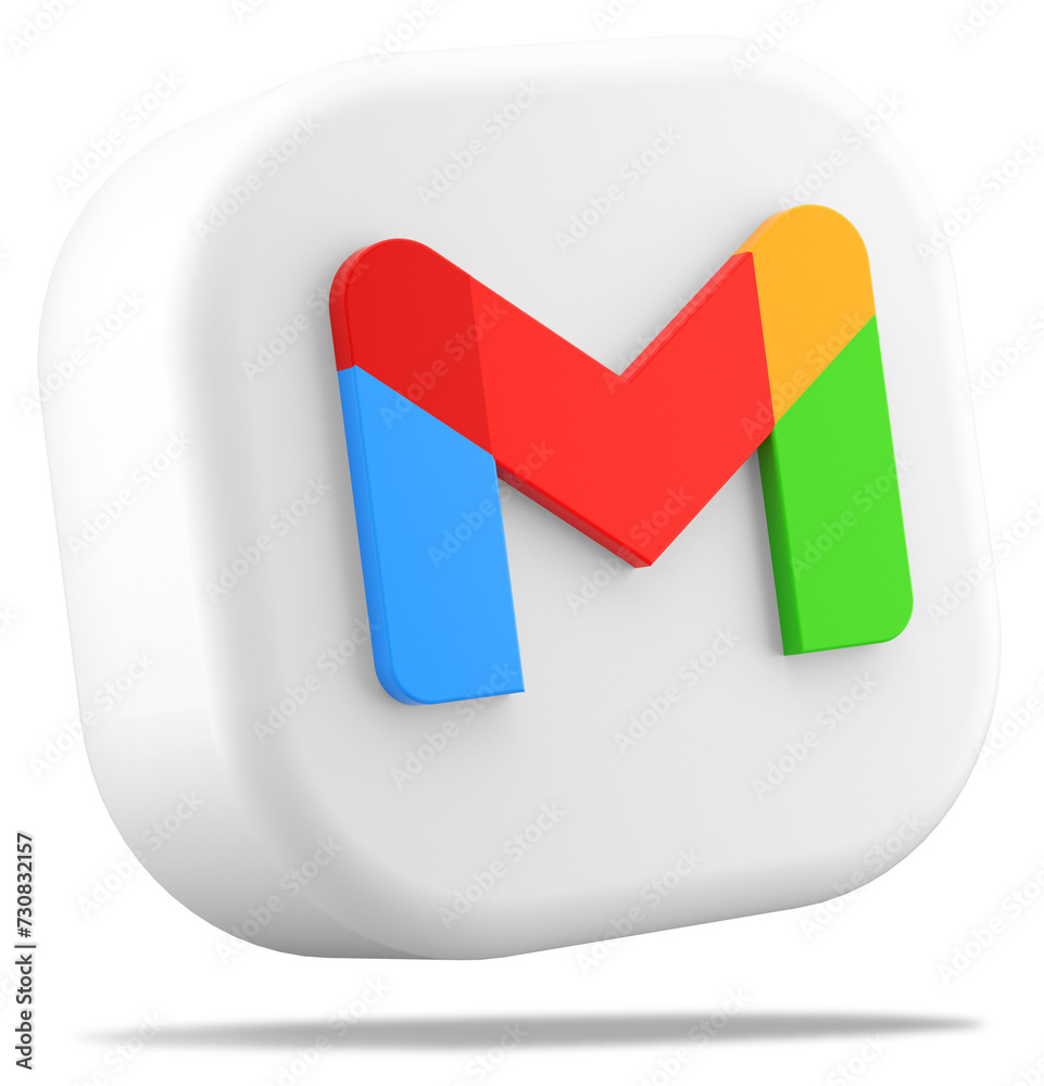 Valencia, Spain - February, 2024: Gmail isolated logo app icon on ...
