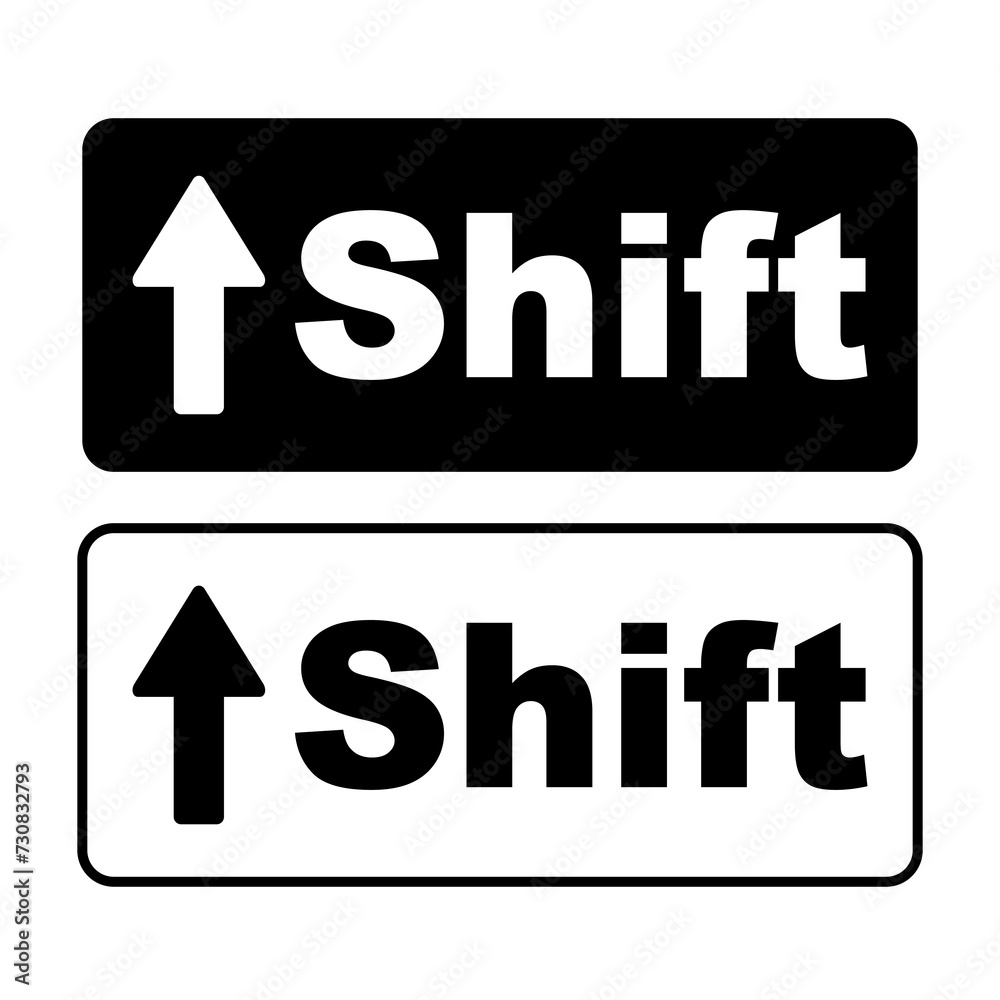 Shift Icon keyboard Button. Set of icons for web. Shift button icon of ...