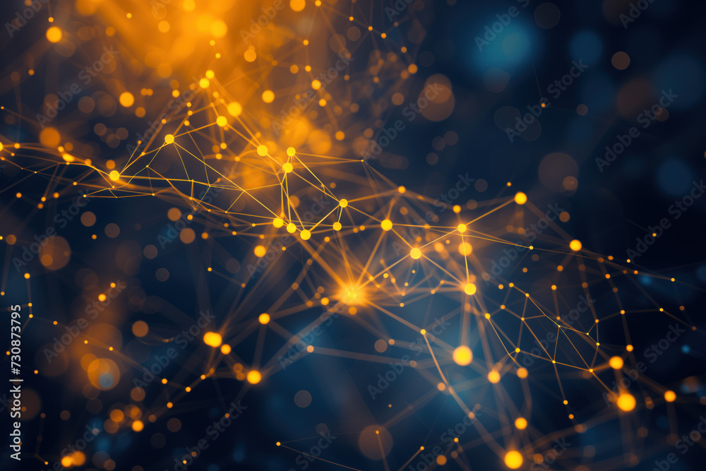 An abstract background for showcasing an interconnected network concept ...