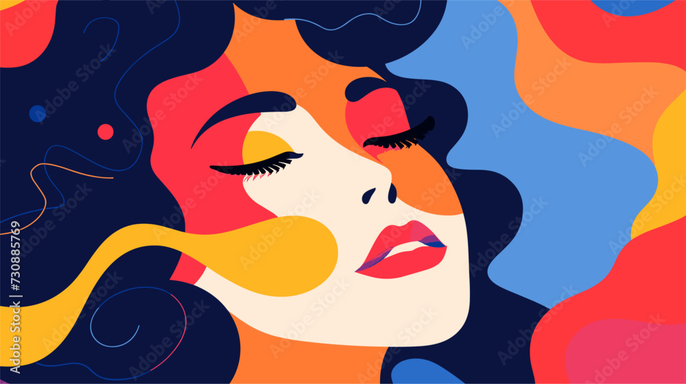 Abstract feminism vector background with a celebratory touch showcasing ...