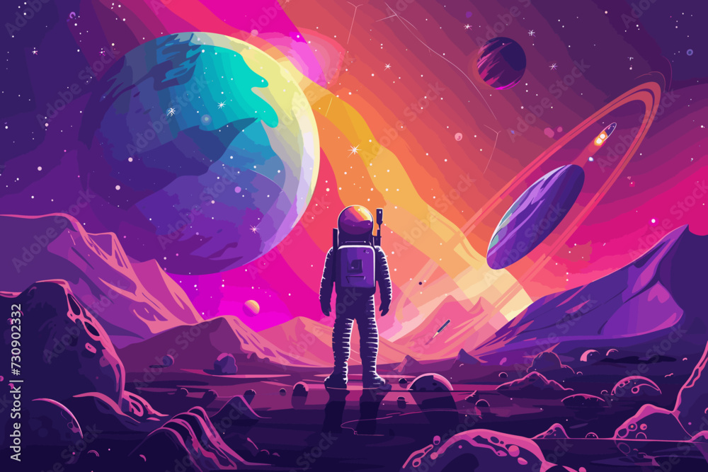 Exploring Space and Beyond, Astronauts in Spacecraft, Cosmic Discovery ...